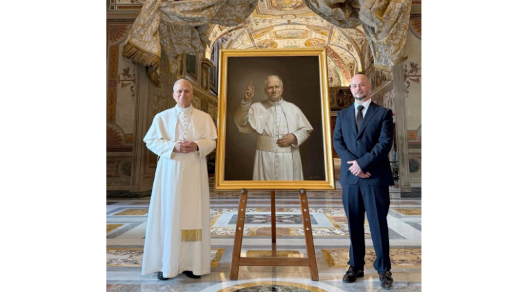 This Is the Official Portrait of Leo XIV Presented to the Pope by the ...